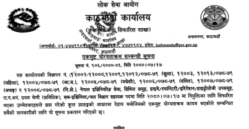 Lok Sewa Aayog Kathmandu Final Result of Highway Sub Engineer Post ...